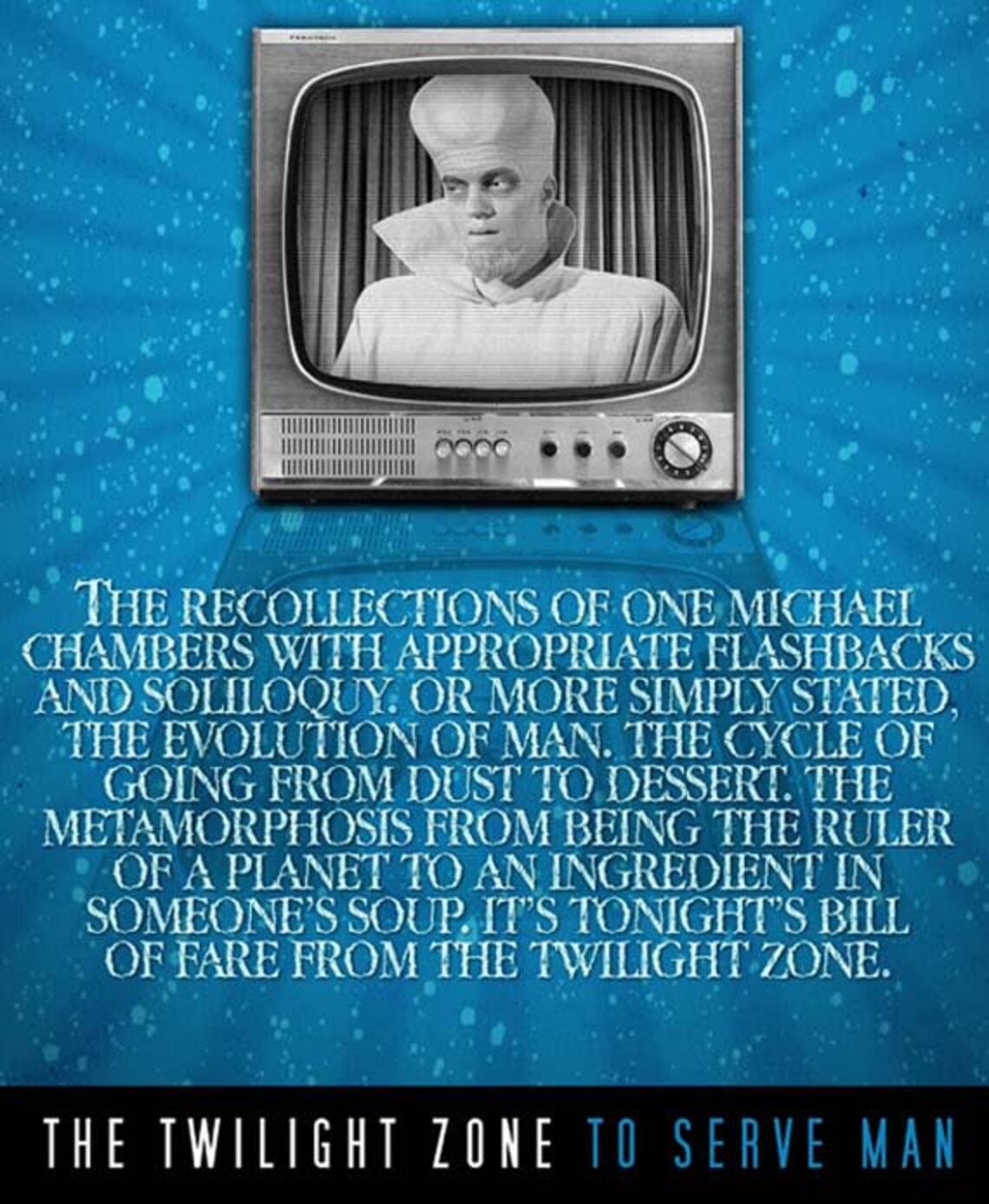 The Twilight Zone TO SERVE MAN Quote Poster | Etsy