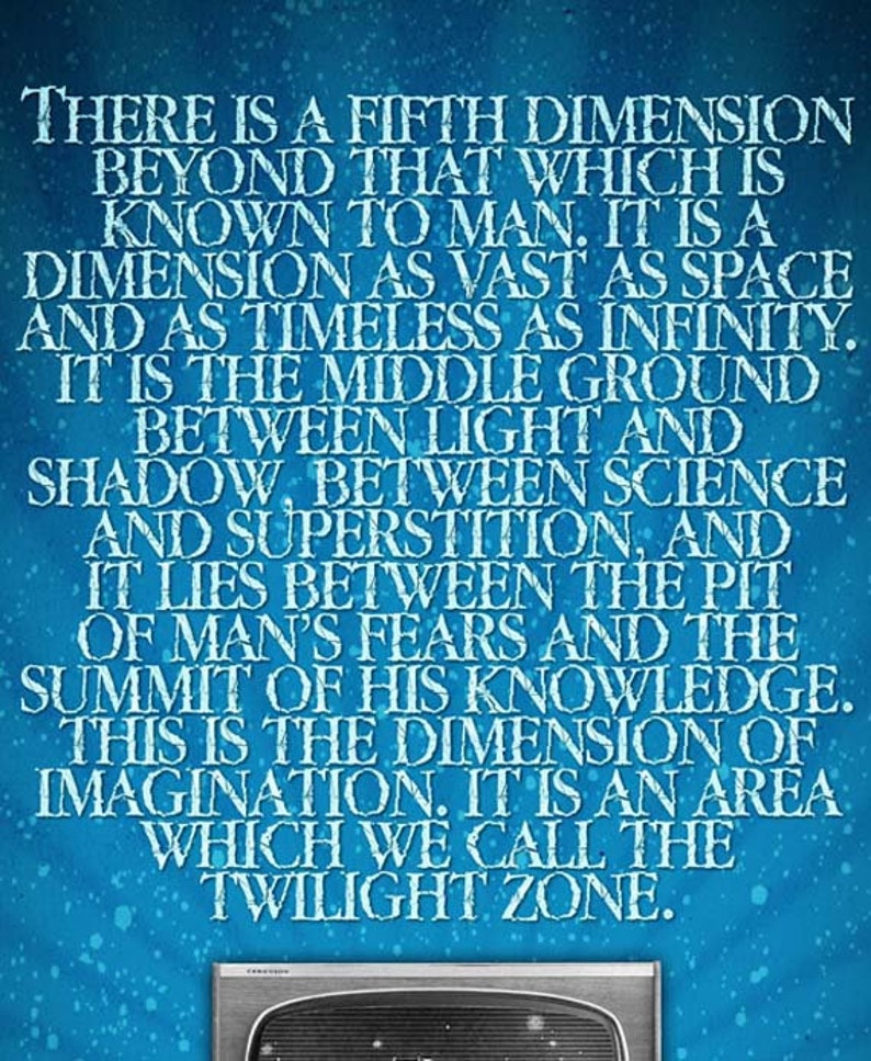 The Twilight Zone SEASON ONE Intro Poster (12"x18") - Etsy
