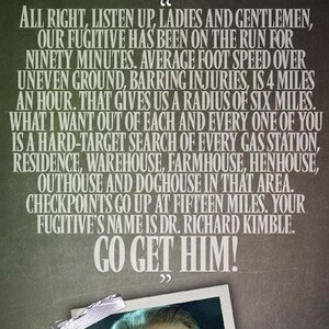 The Fugitive "go GET Him!" Quote Poster (12"x18") - Etsy