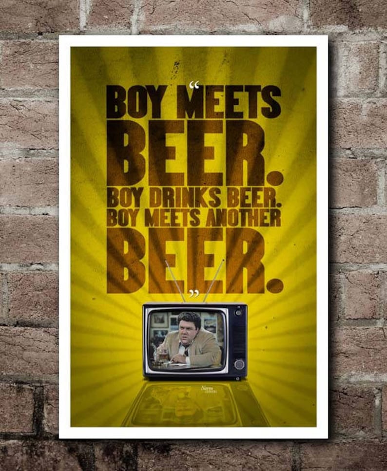 CHEERS Norm Peterson "boy Meets Beer" Quote Poster (12"x18") - Etsy