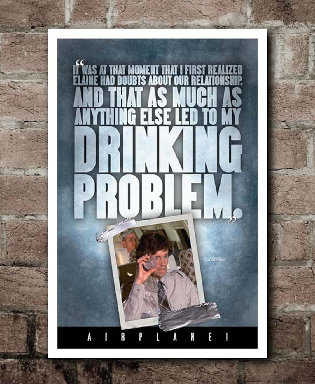 AIRPLANE! "drinking Problem" Quote Poster (12"x18") - Etsy