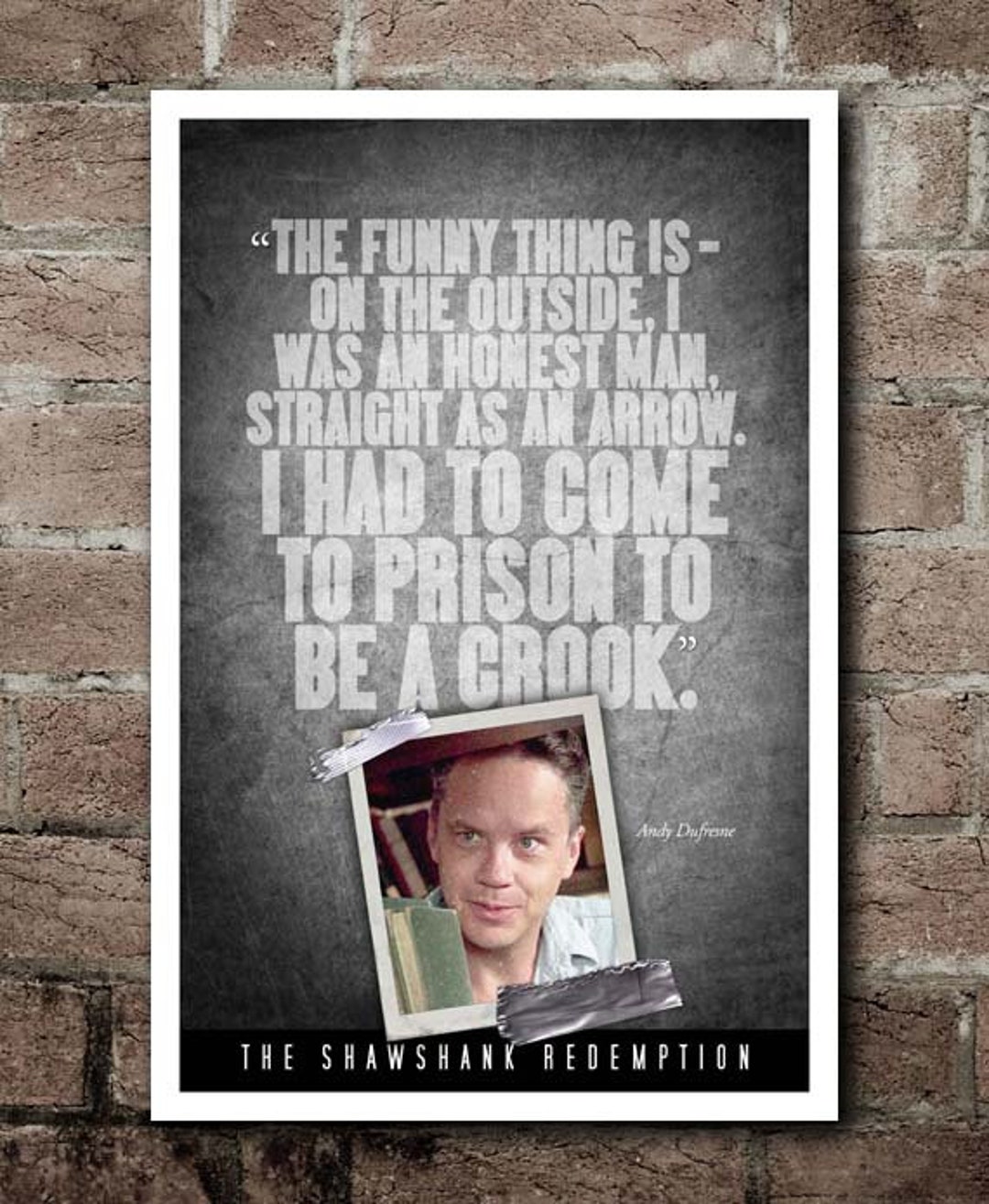 The Shawshank Redemption crook Quote Poster - Etsy UK