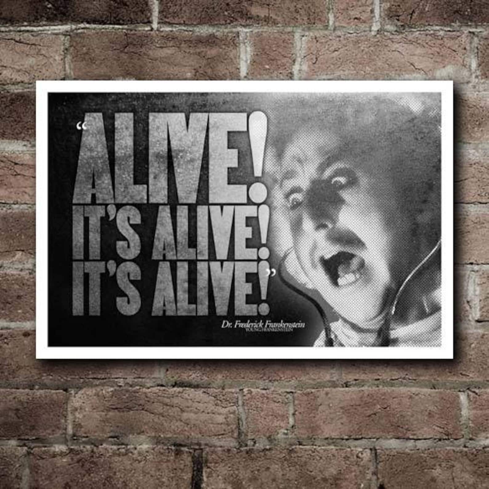 YOUNG FRANKENSTEIN it's Alive Quote Poster - Etsy