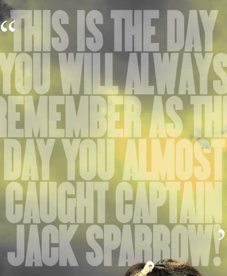 Pirates of the Caribbean JACK SPARROW Quote Poster (12"x18") - Etsy