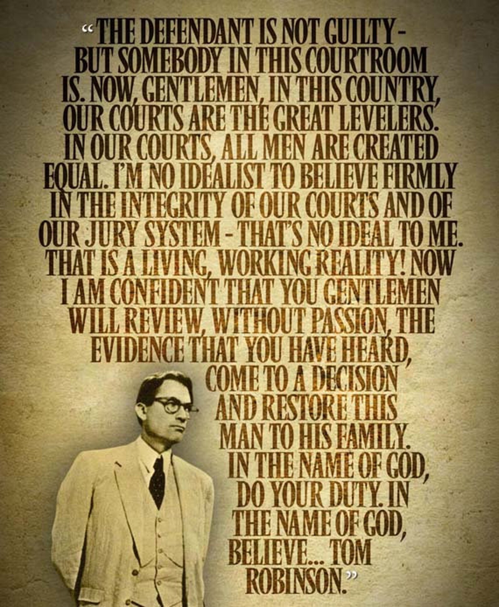 To Kill A Mockingbird Atticus Closing Argument Speech | Etsy