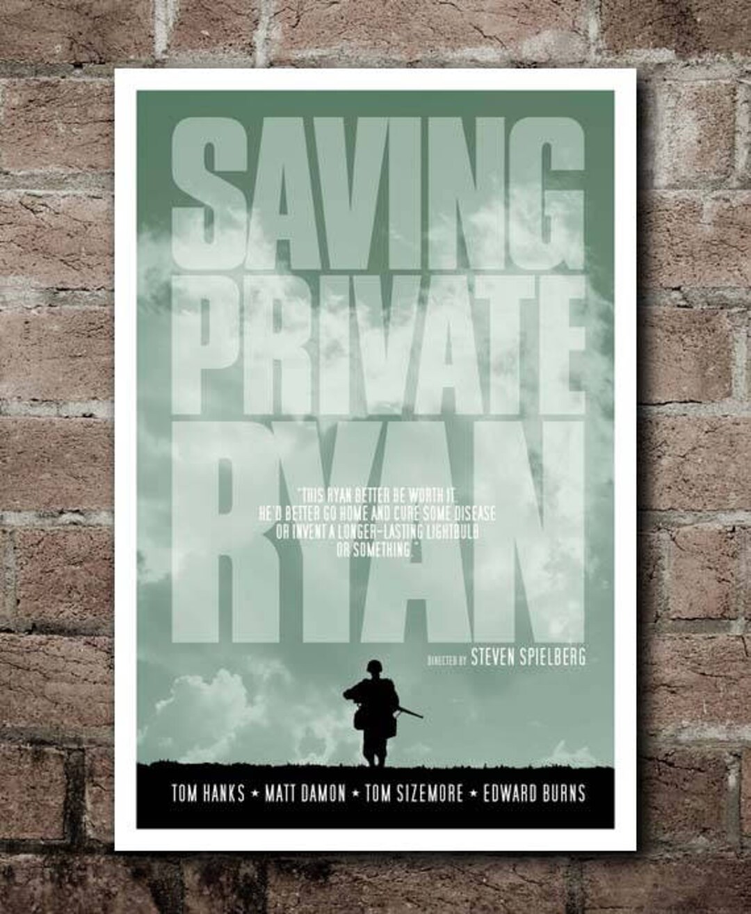 SAVING PRIVATE RYAN Movie Quote Poster (12"x18") - Etsy