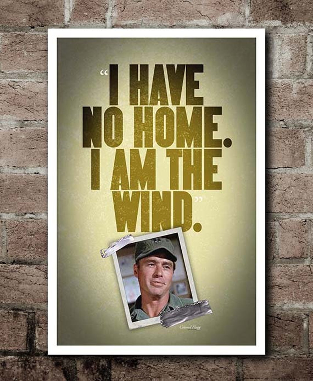 MASH i Am the Wind Col. Flagg Quote Poster 12x18 - Etsy