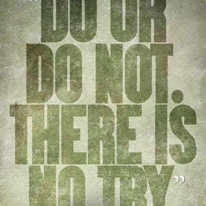 Star Wars YODA "do or Do Not" Quote Poster (12"x18") - Etsy