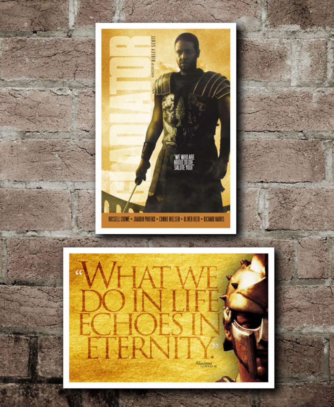 GLADIATOR Movie Quote Poster - COMBO PACK: Reduced Shipping* Included ...