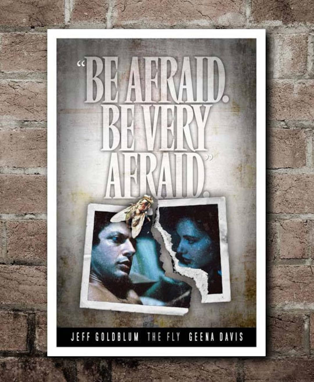 THE FLY "be Afraid" Quote Poster (12"x18") - Etsy
