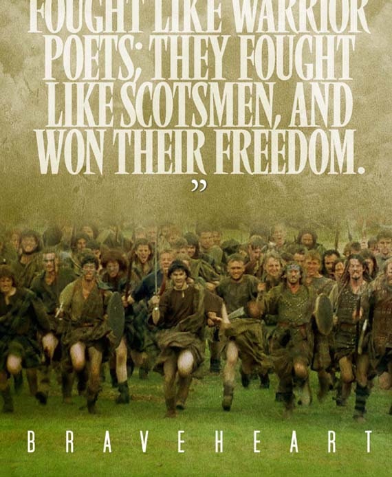 Braveheart warrior Poets Quote Poster | Etsy UK