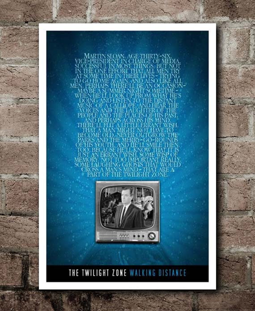 The Twilight Zone WALKING DISTANCE Quote Poster (12"x18") - Etsy