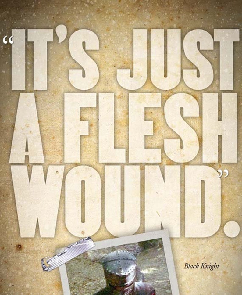 Monty Python and the Holy Grail flesh Wound Quote - Etsy