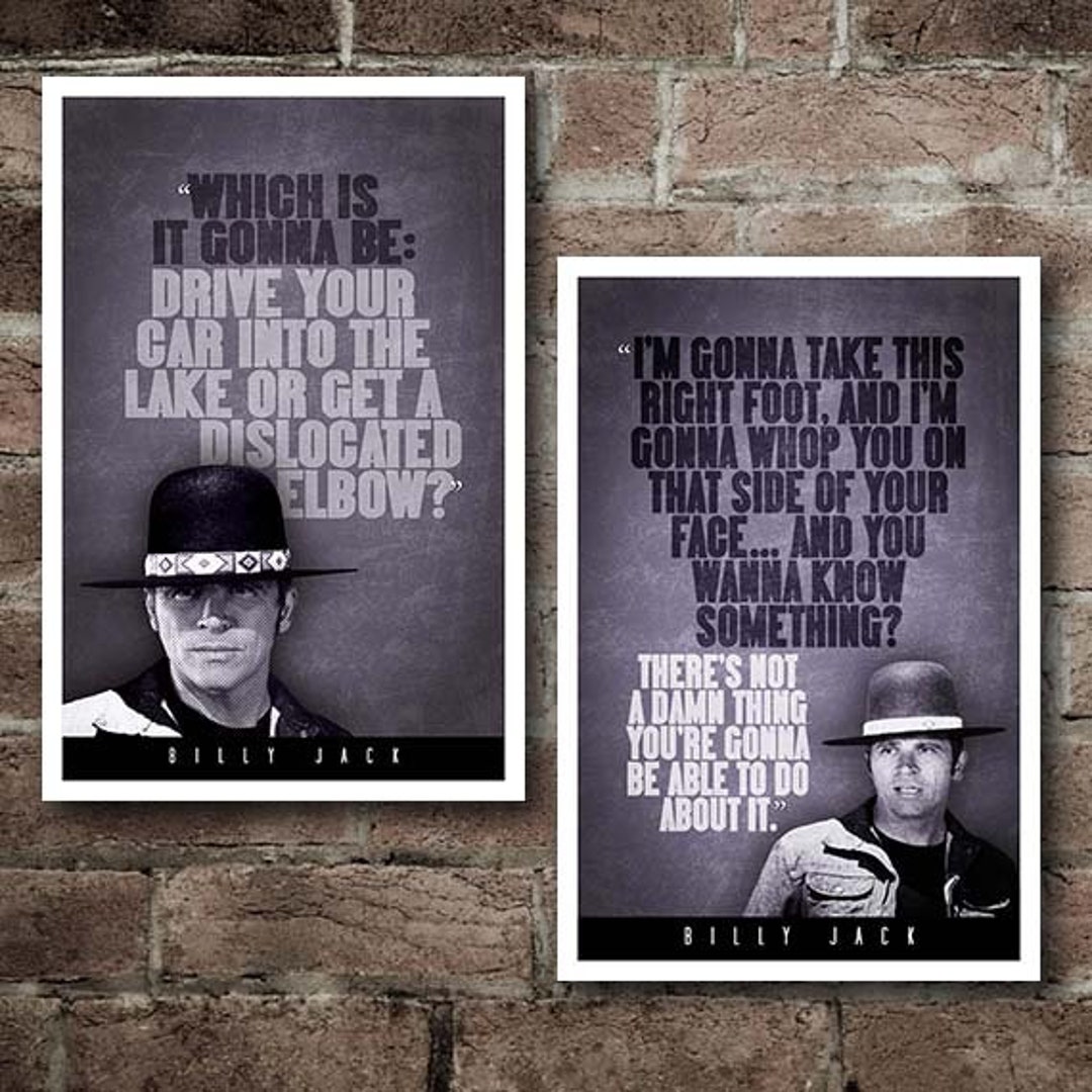 Billy Jack COMBO PACK: 2 Poster Prints (12"x18") - Etsy