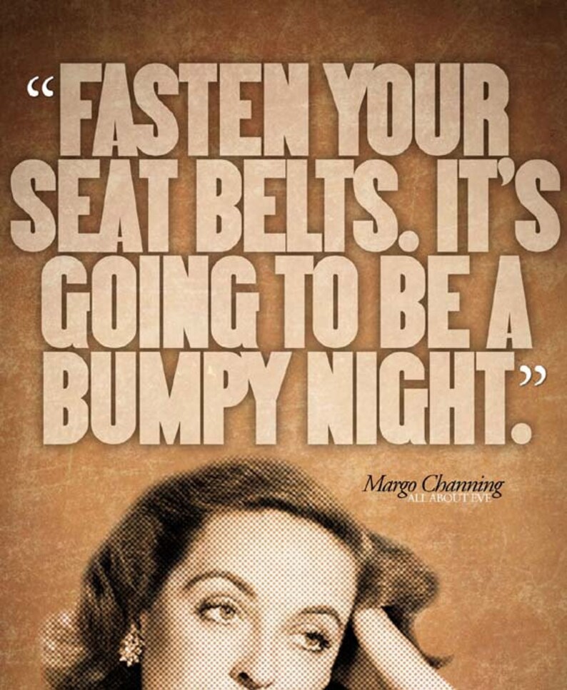 All About Eve bumpy Night Quote Poster - Etsy