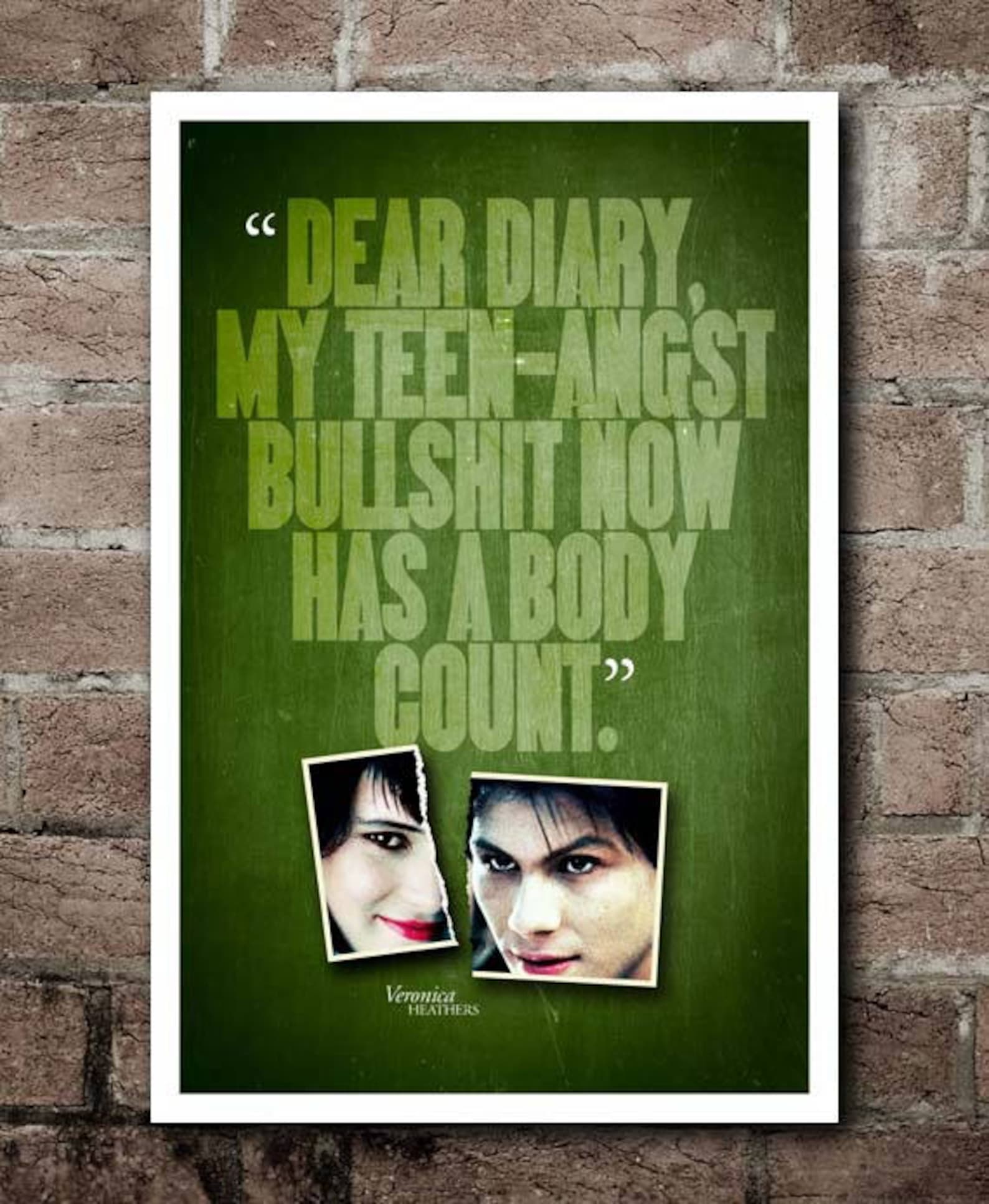 HEATHERS VERONICA Quote Poster 12x18 | Etsy
