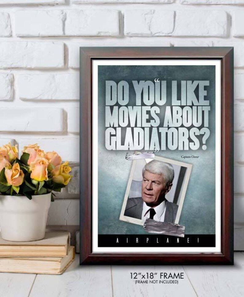 AIRPLANE gladiators Quote Poster | Etsy