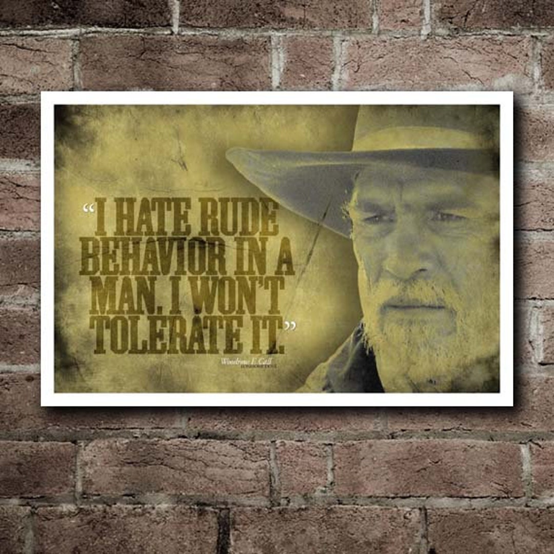 Lonesome Dove "rude Behavior" Quote Poster - Etsy