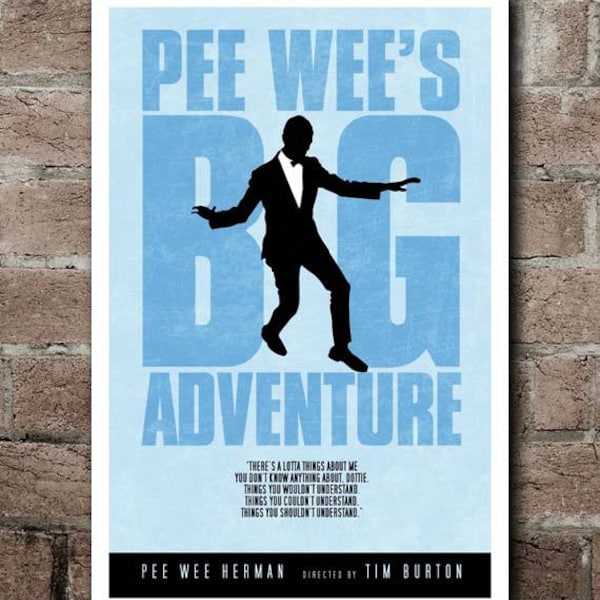 Pee Wees Big Adventure Poster - Etsy
