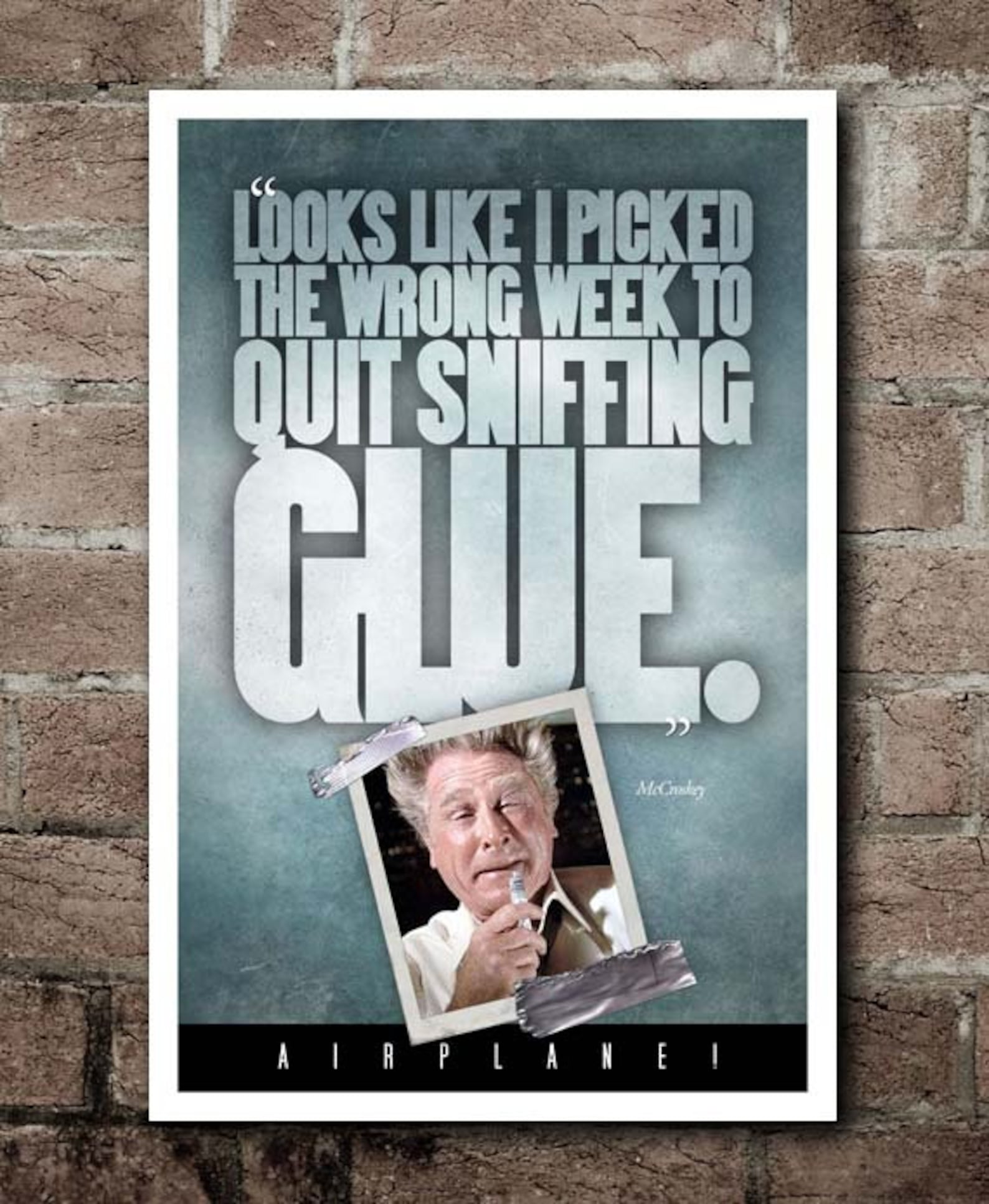 AIRPLANE sniffing Glue Quote Poster | Etsy