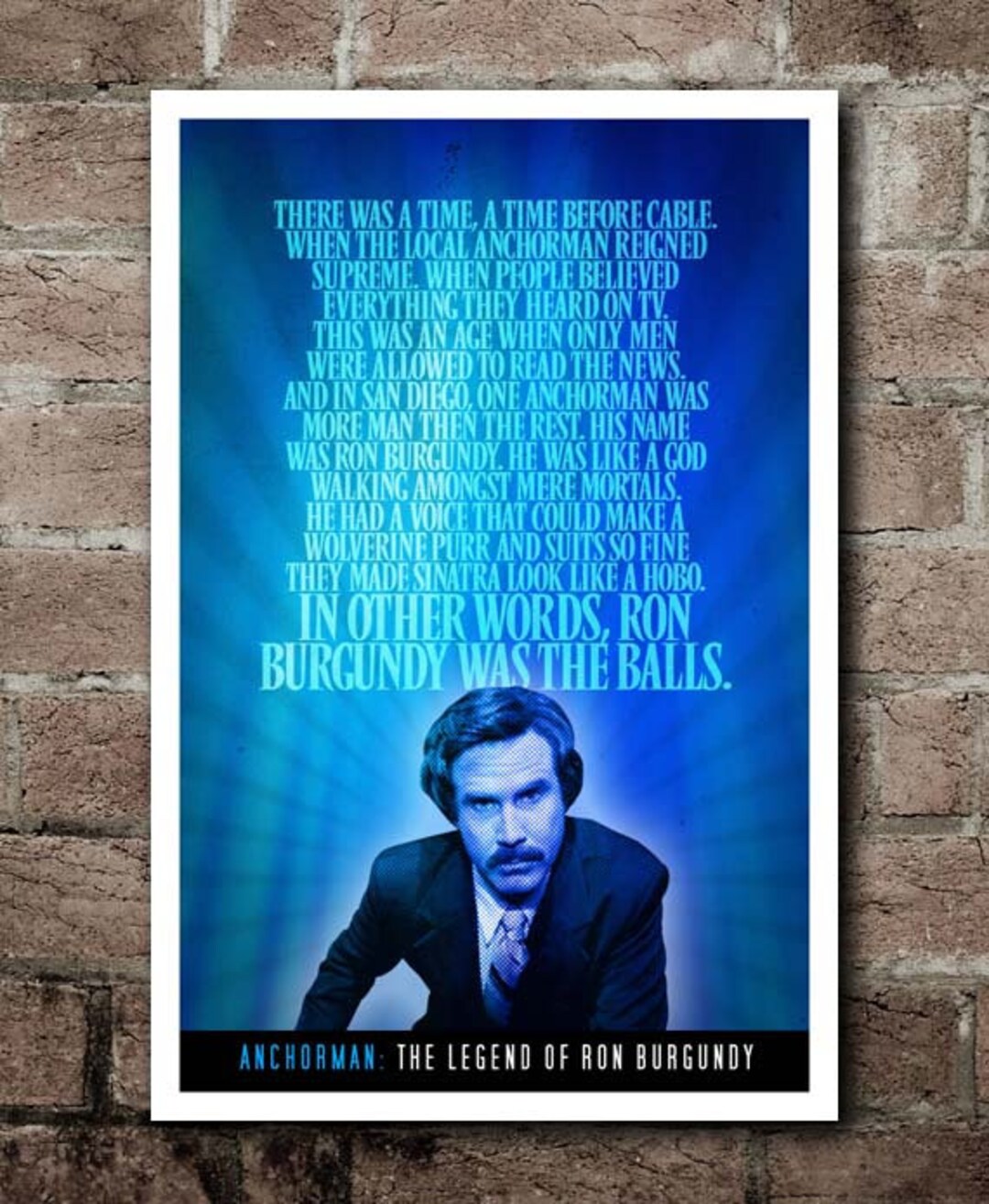 Anchorman "balls" Quote Poster (12"x18") - Etsy