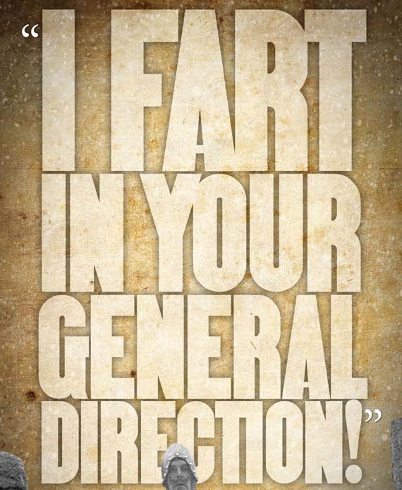 Monty Python & the Holy Grail fart Quote Poster | Etsy