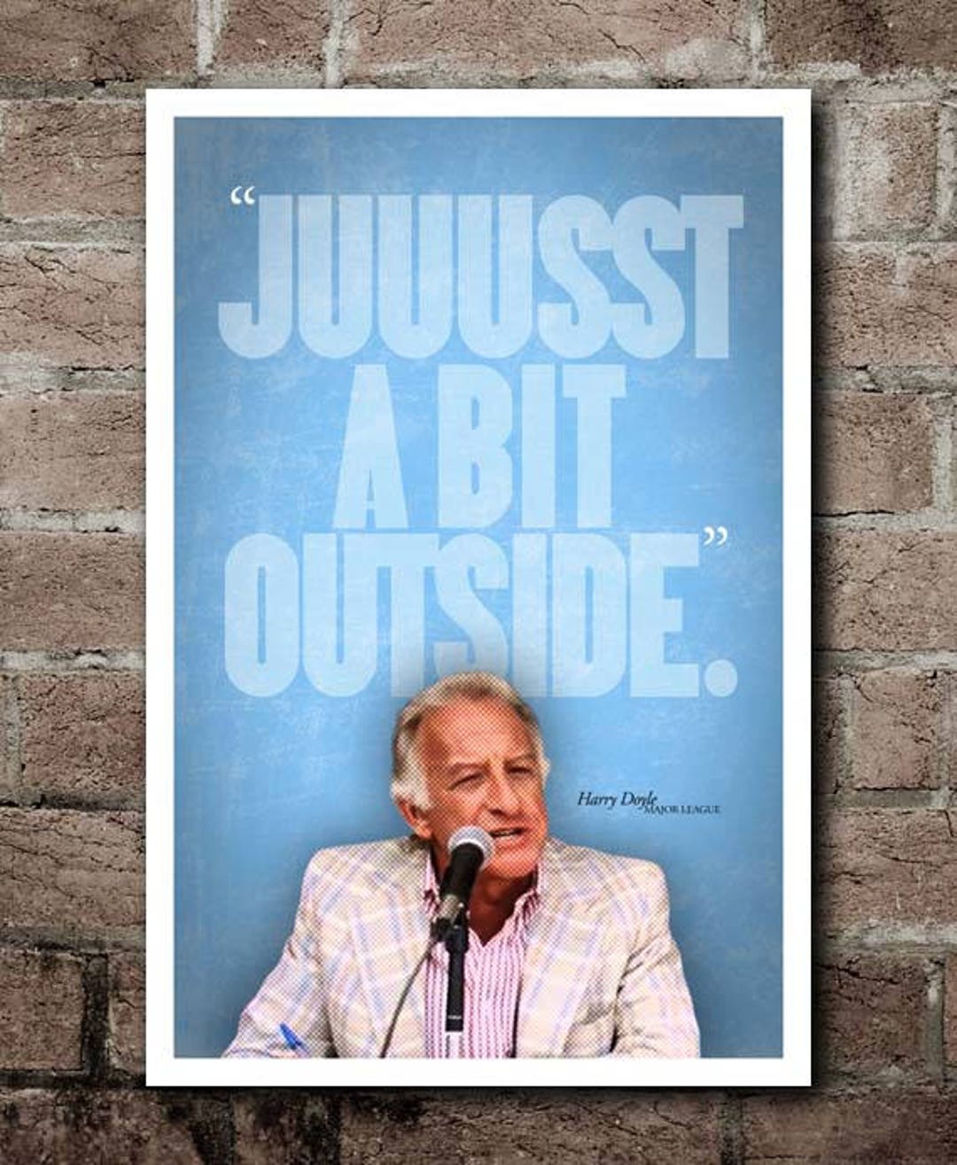 Major League "juuusst A Bit Outside" Quote Poster (12"x18") - Etsy