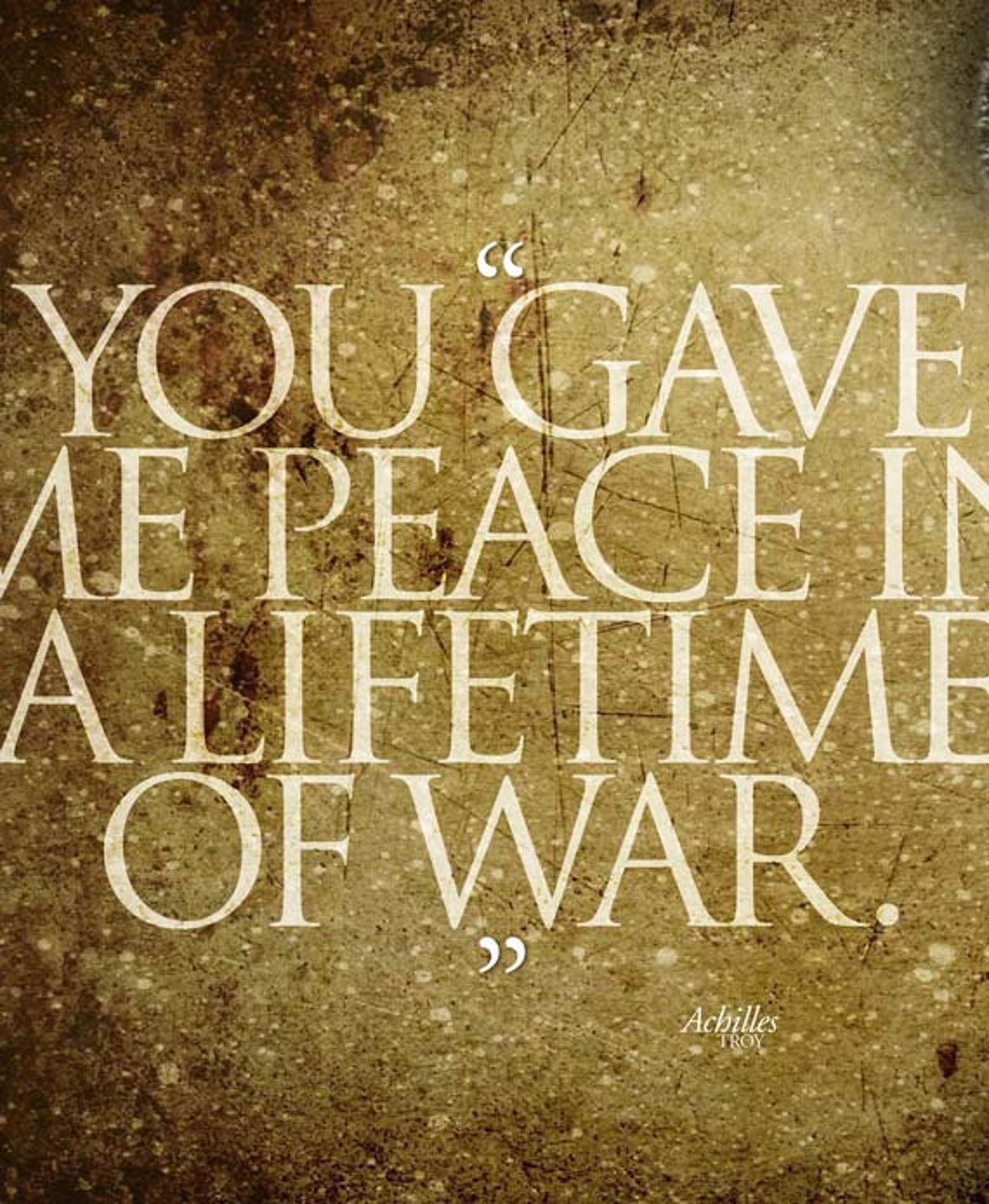 TROY you Gave Me Peace Quote Poster - Etsy