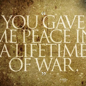 TROY "you Gave Me Peace" Quote Poster (18"x12") - Etsy