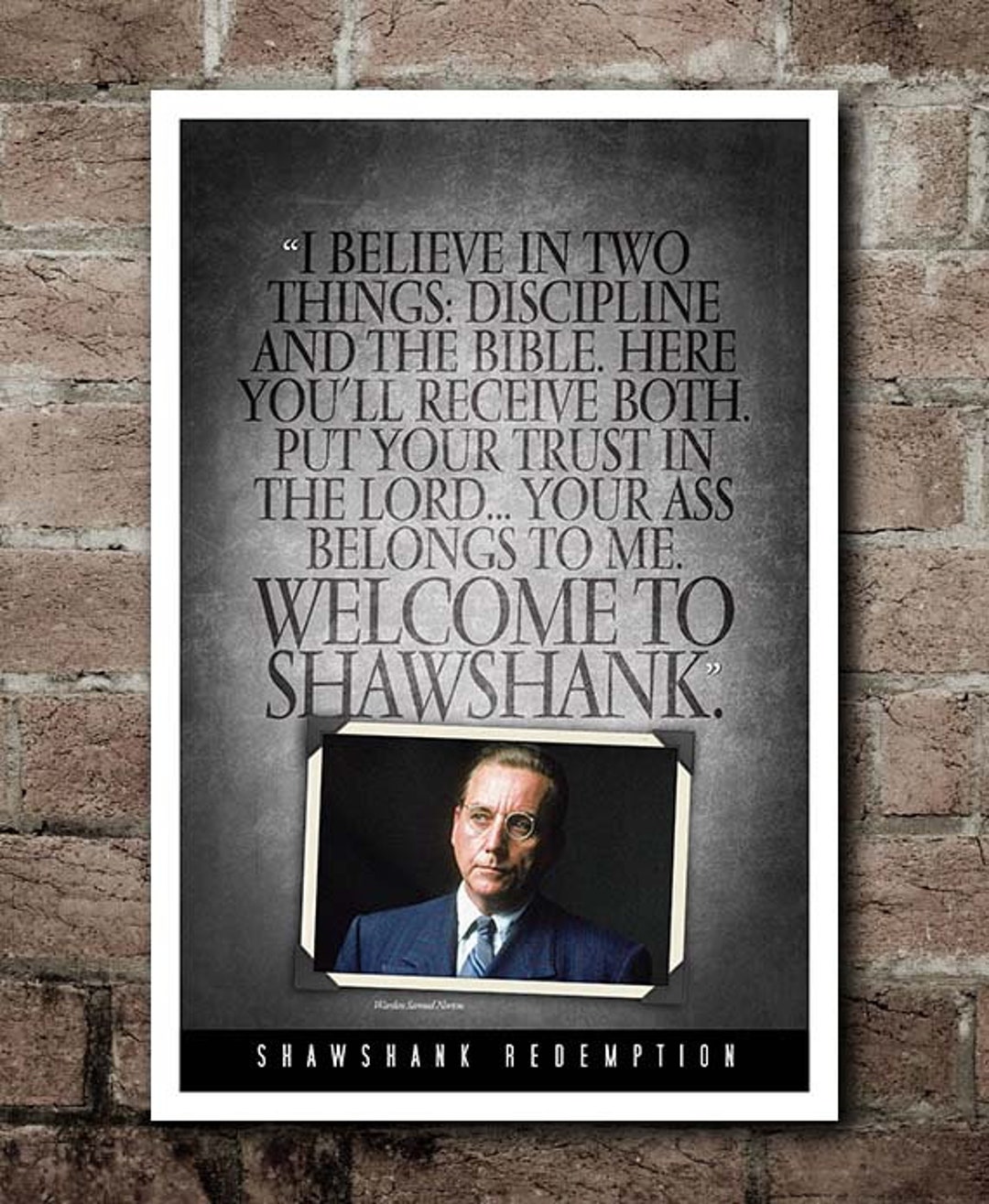 Shawshank Redemption "welcome" Speech Poster (12"x18") - Etsy