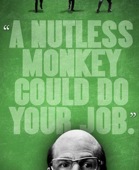 Tropic Thunder "nutless Monkee" Les Grossman Quote Poster (12"x18") - Etsy