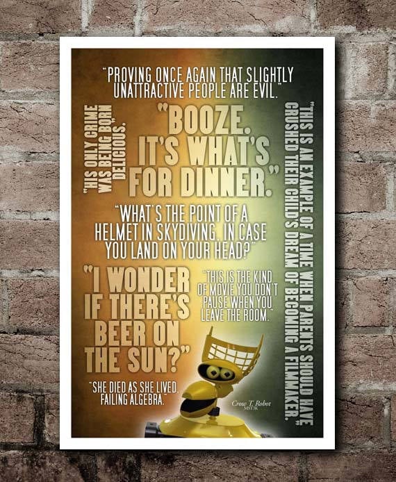 MST3K Crow T. Robot Quotes Poster 12x18 | Etsy