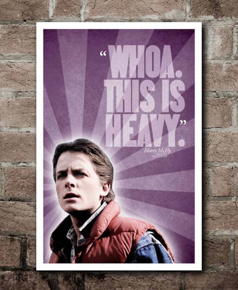 Back to the Future MARTY Mcfly Quote Poster | Etsy