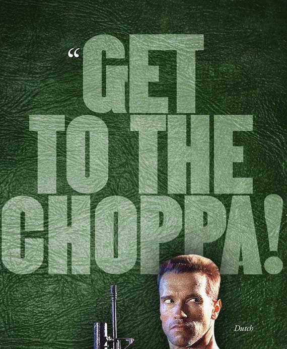 Predator "choppa" Quote Poster (12"x18") - Etsy