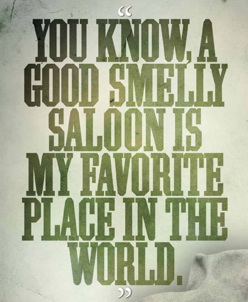 SILVERADO "good Smelly Saloon" Quote Poster - Etsy