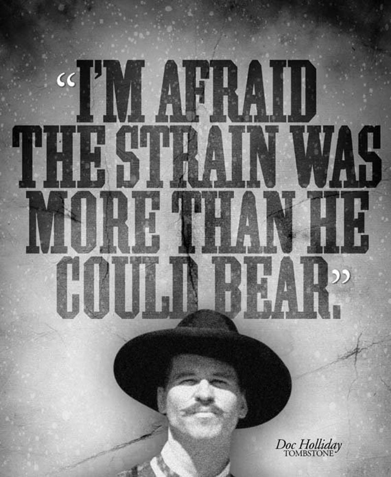 Tombstone strain Doc Holliday Quote Poster - Etsy