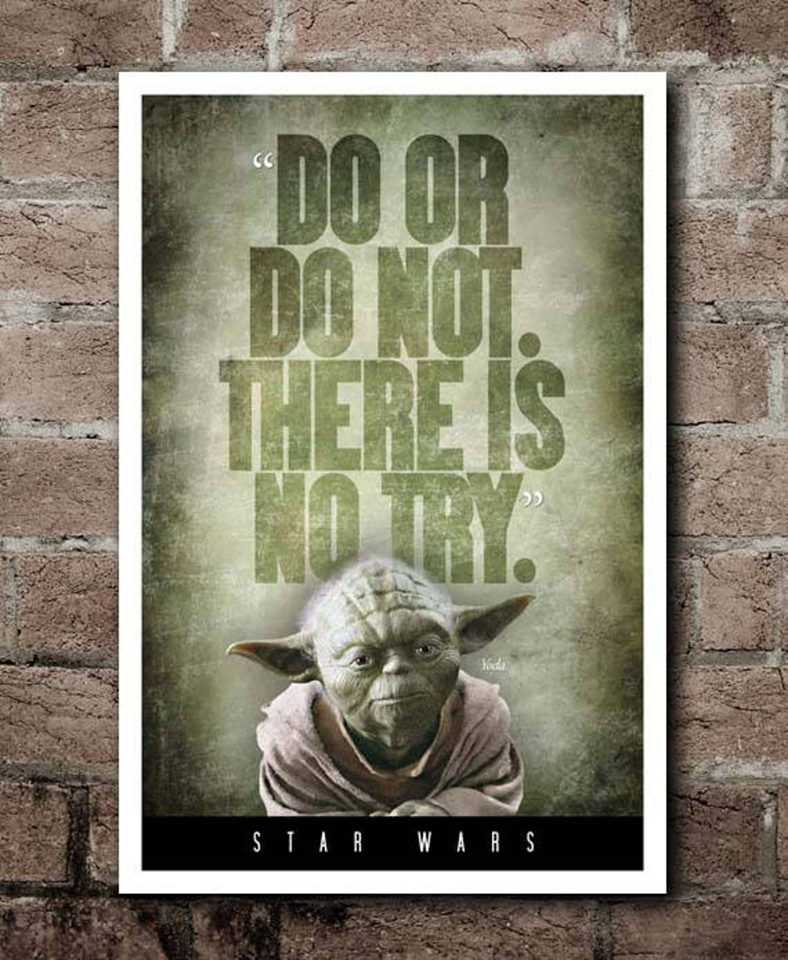 Star Wars YODA "do or Do Not" Quote Poster (12"x18") - Etsy