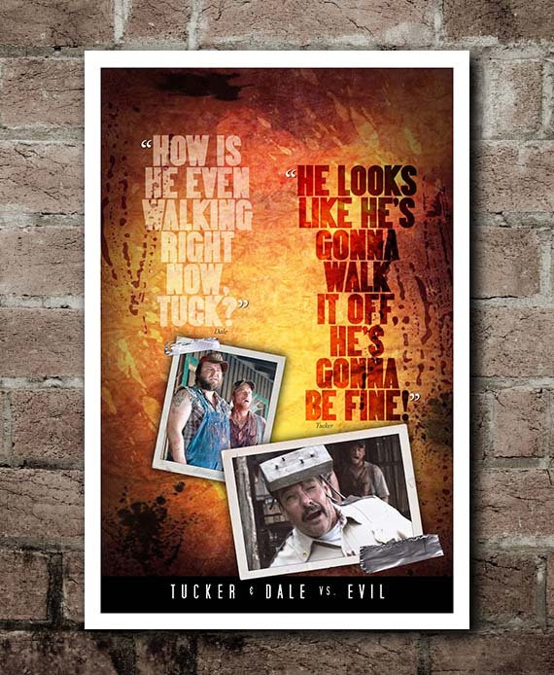 Tucker & Dale Vs Evil "walk IT Off" Quote Poster (12"x18") - Etsy