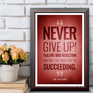 Jim Valvano "never GIVE Up!" Quote Poster (12"x18) - Etsy