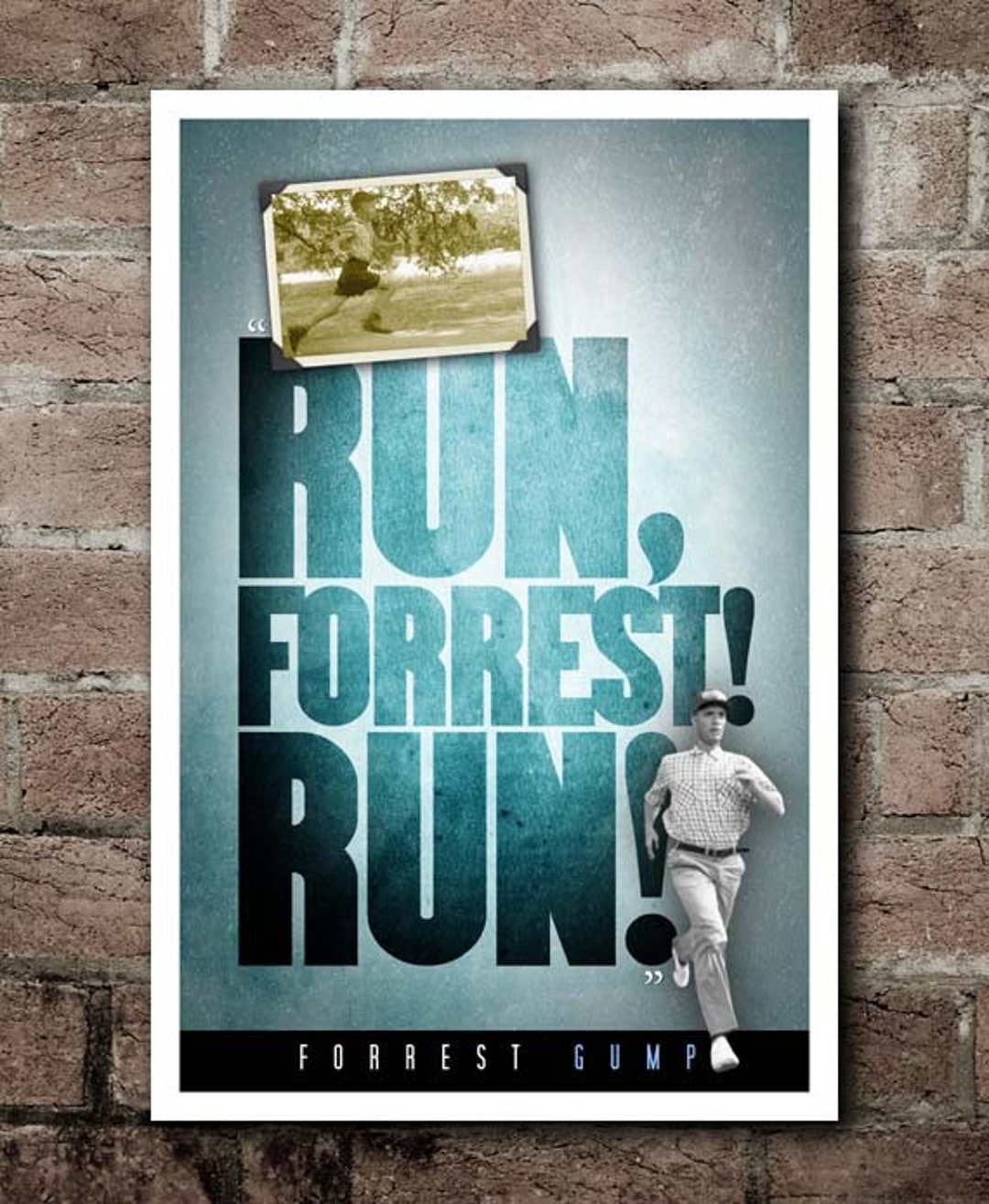 Forrest Gump "run, FORREST! Run!" Quote Poster (12"x18") - Etsy