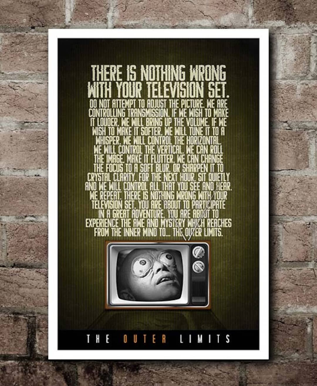 The Outer Limits Intro Quote Poster 12x18 Etsy