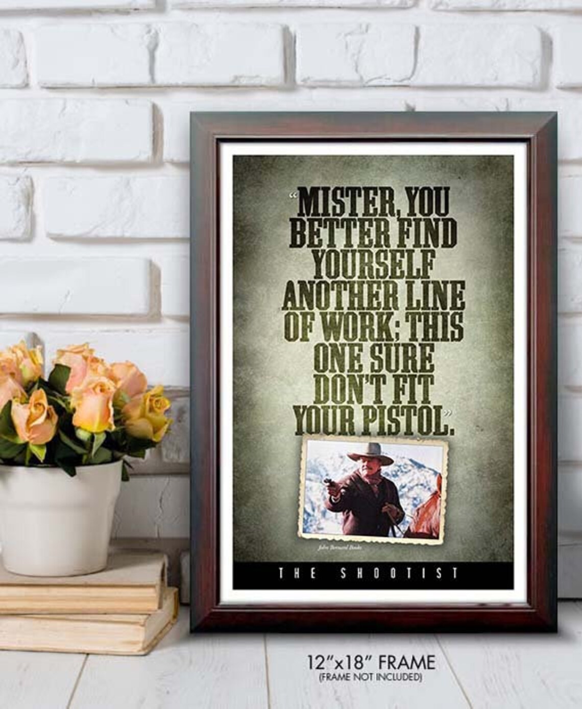 The Shootist don't Fit Your Pistol Quote - Etsy