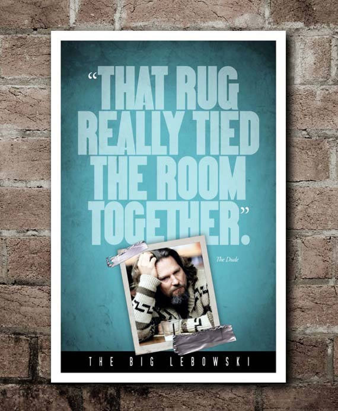 The Big Lewboski "rug" Quote Poster (12"x18") - Etsy