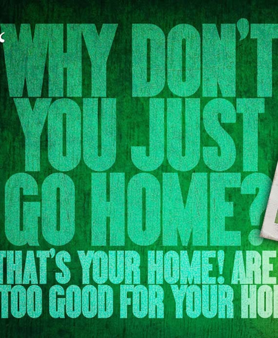 Happy Gilmore "go Home" Quote Poster (18"x12") - Etsy