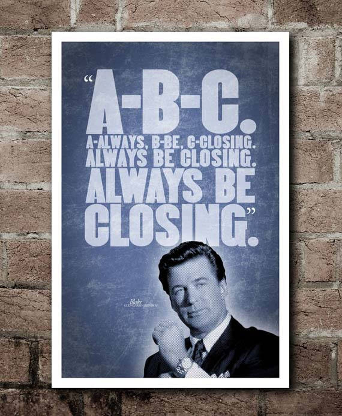 Glengarry Glen Ross a-b-c Quote Poster | Etsy