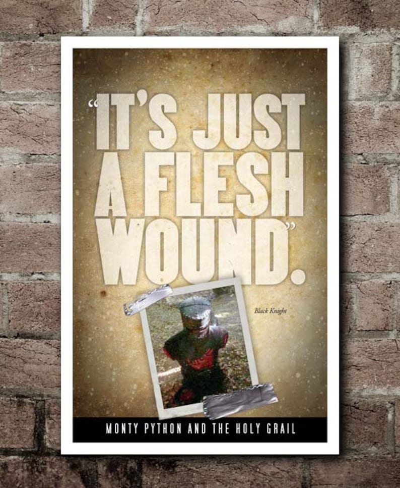 Monty Python and the Holy Grail flesh Wound Quote - Etsy