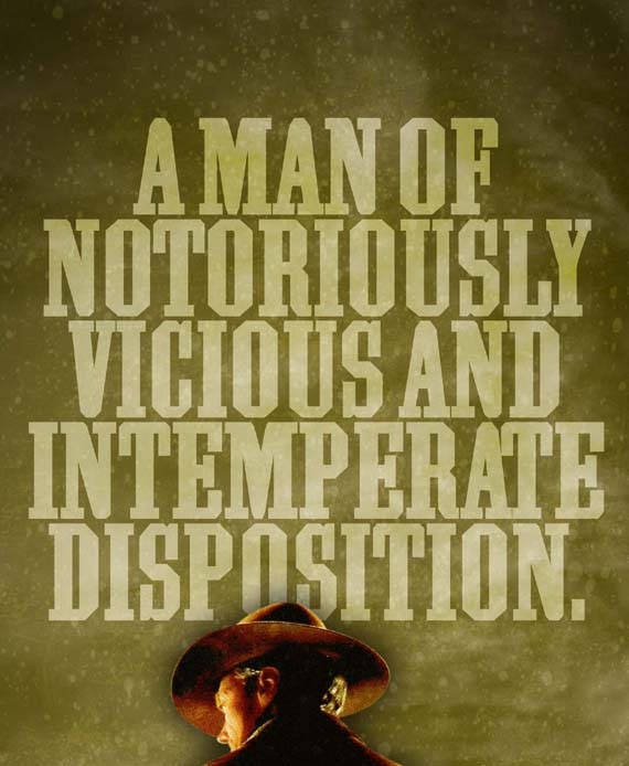 UNFORGIVEN man of Notoriously Vicious & Intemperate | Etsy