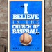 BULL DURHAM church of Baseball Movie Quote Poster | Etsy