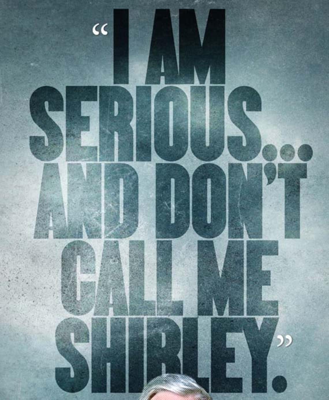 AIRPLANE! "don't Call Me Shirley" Quote Poster (12"x18") - Etsy