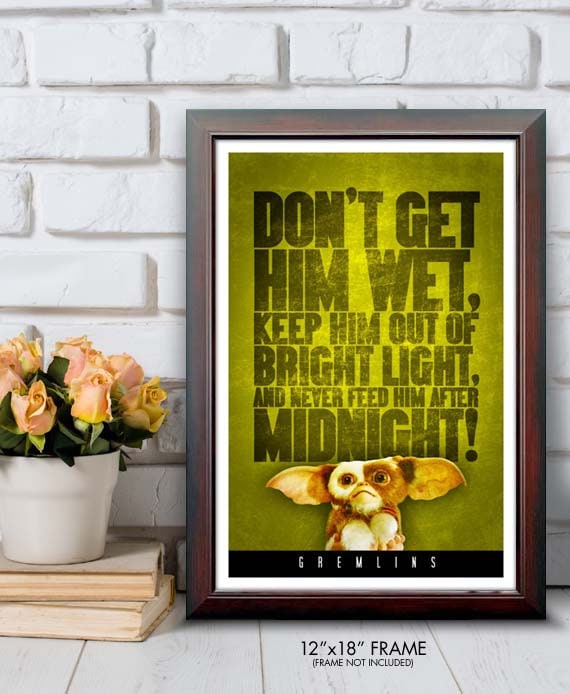 GREMLINS rules Movie Quote Poster | Etsy